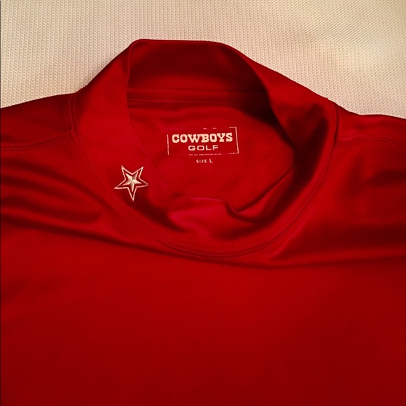 Shirts | Mens Cowboys Mock Turtleneck Golf Shirt | Poshmark